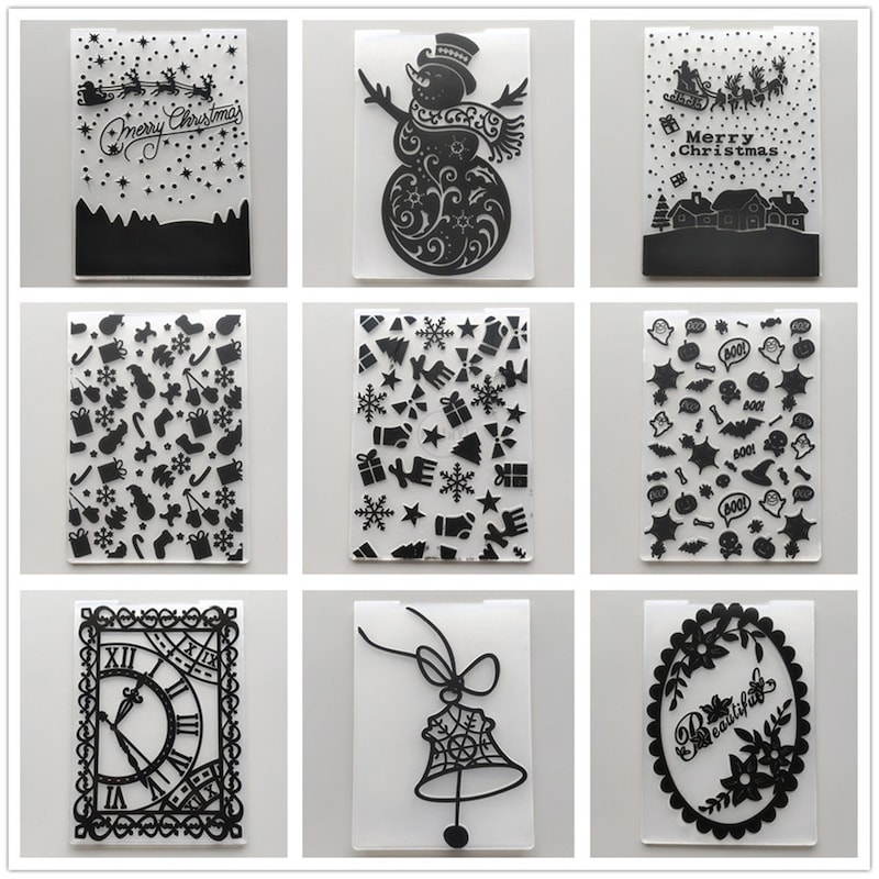 Christmas Embossing Folders - Etsy