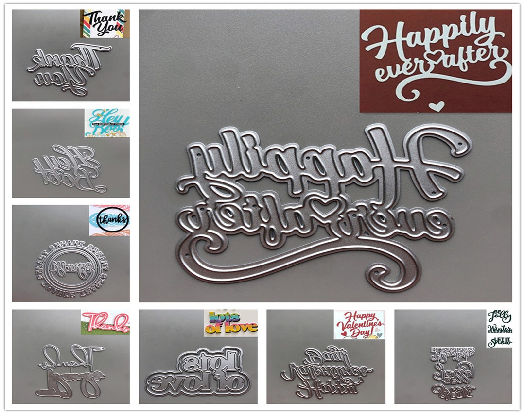 29 Design Words Sentiments Metal Cutting Dies • 2022 NEW Die Cuts for ...