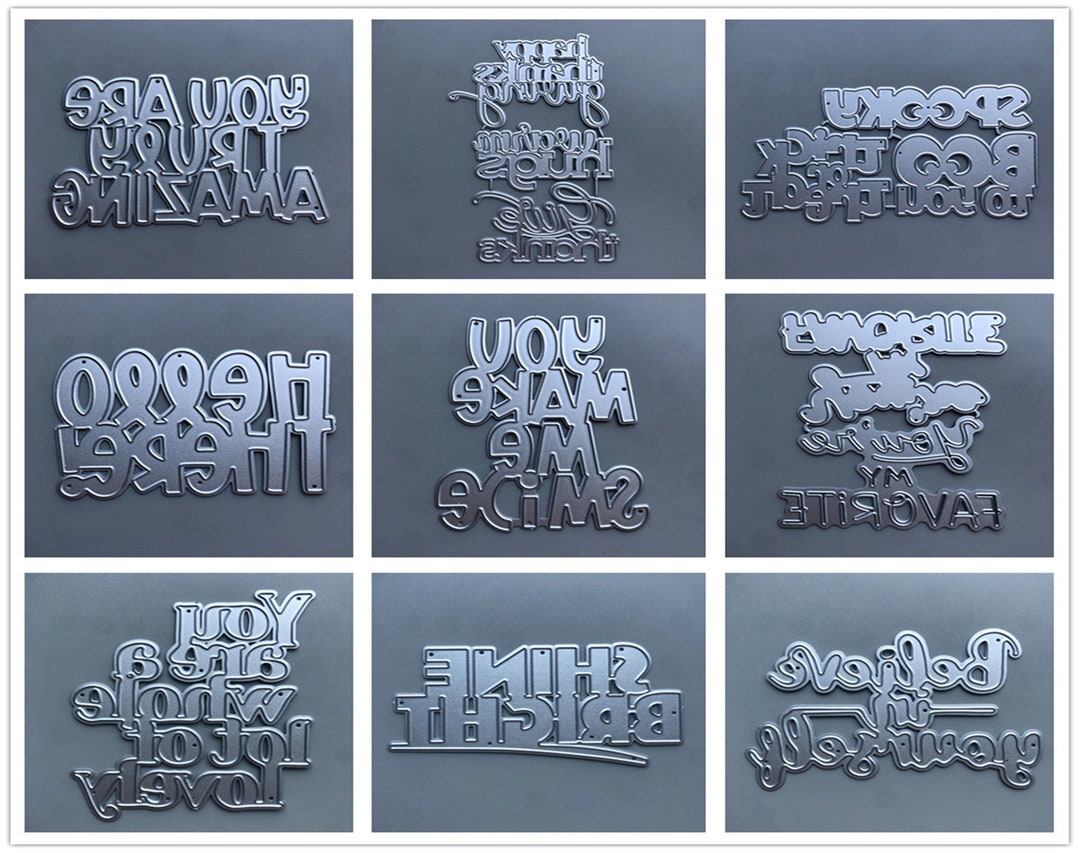29 Design Words Sentiments Metal Cutting Dies • 2022 NEW Die Cuts for ...
