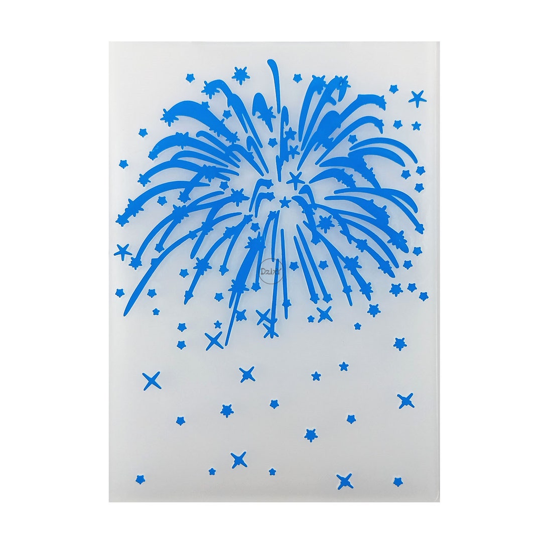 2023 NEW Blue Firework Backdrop Embossing Folders for Scrapbooking ...