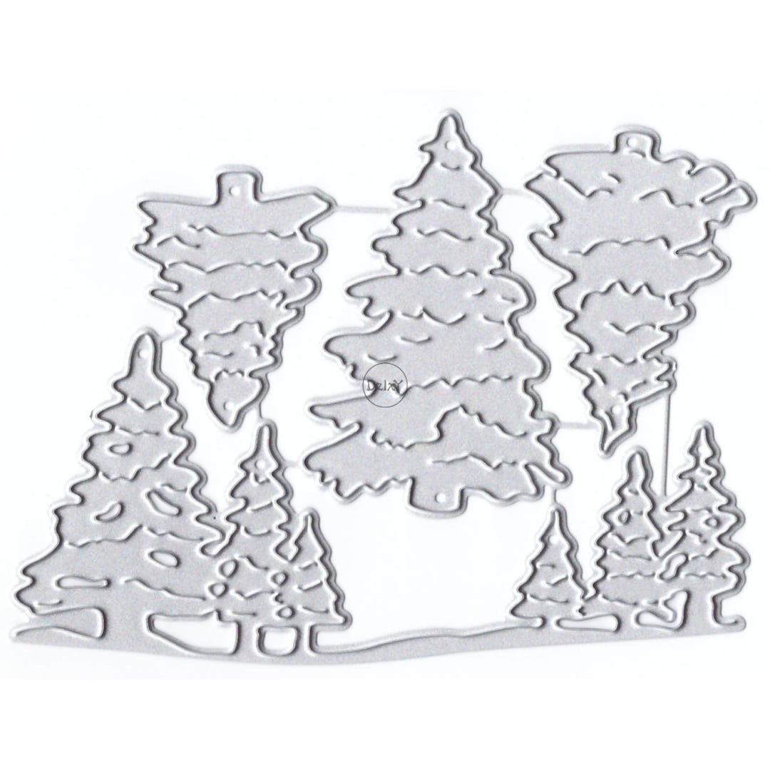Dzixy Overlap Trees Metal Cutting Dies for Card Making Paper Embossing ...
