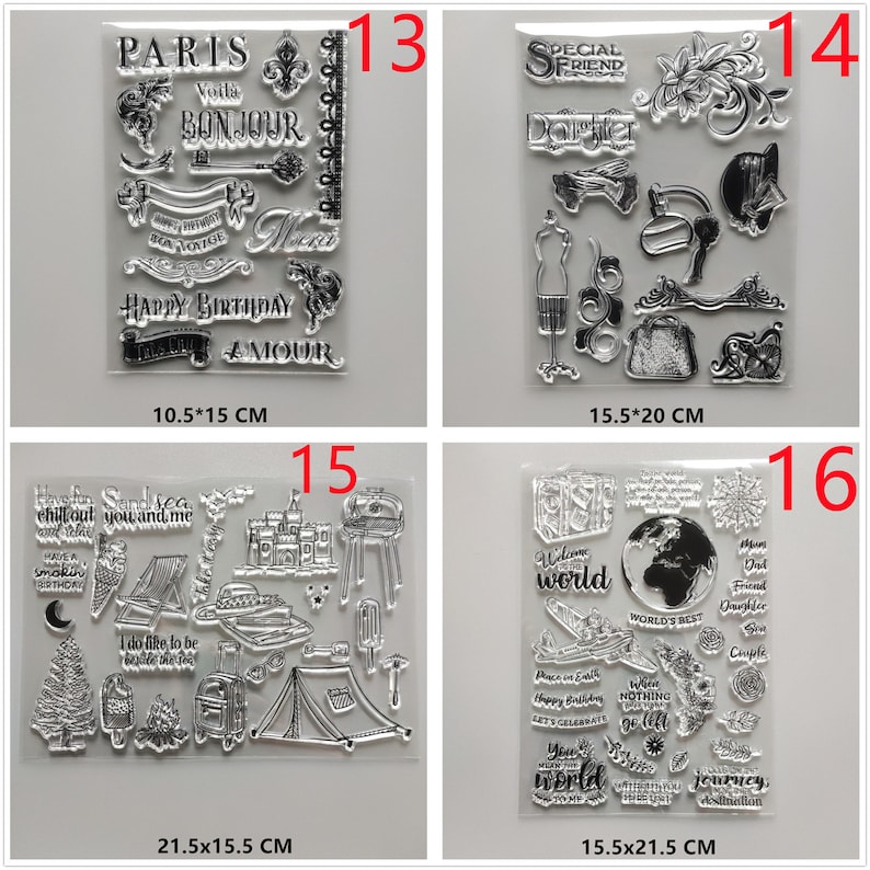 26 Design 2022 NEW Retro Clock Clear Stamps DIY Scrapbooking Craft ...