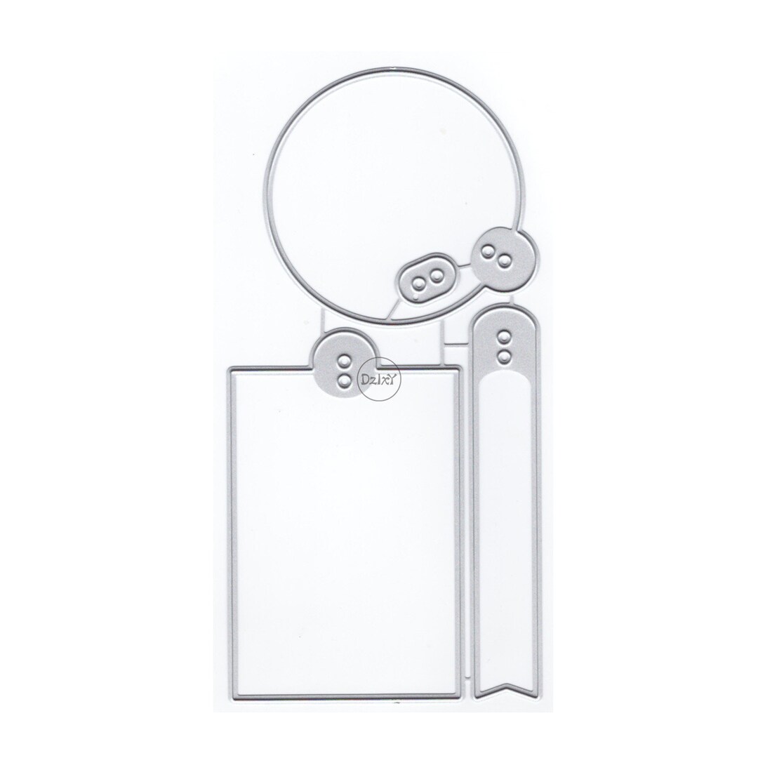 Dzixy Geometry Labels Metal Cutting Dies for Card Making Paper ...