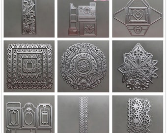 20 Design NEW Background Frame Metal Cutting Dies DIY Scrapbooking ...