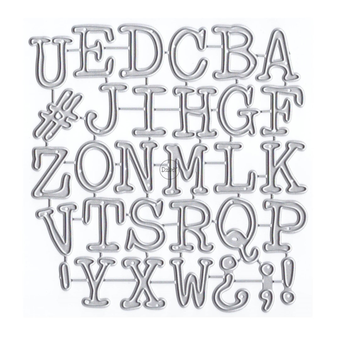 Dzixy English Letters Metal Cutting Dies for Card Making Paper ...