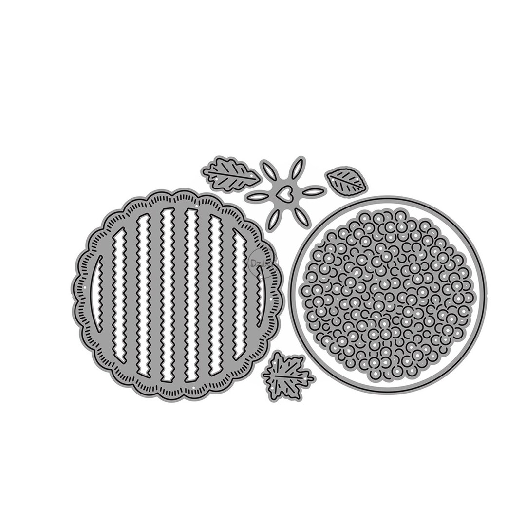 Dzixy Circular Mesh Lace Metal Cutting Dies for Card Making Paper ...
