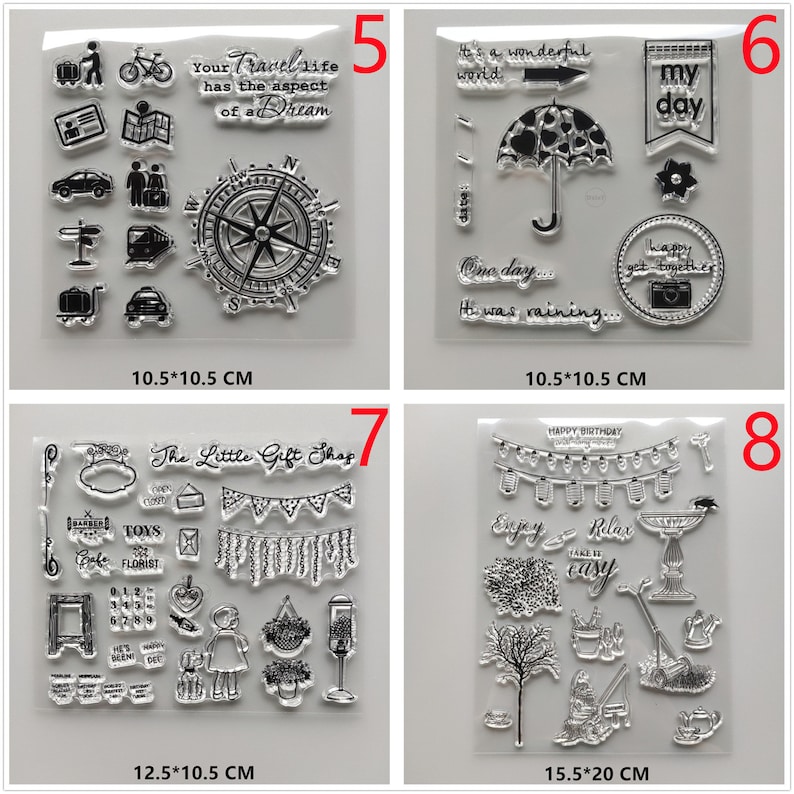 26 Design 2022 NEW Retro Clock Clear Stamps DIY Scrapbooking Craft ...