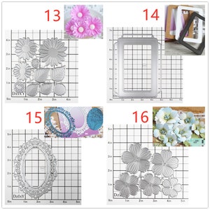 18 Design Patchwork Flowers Metal Cutting Dies for Card Making Paper ...