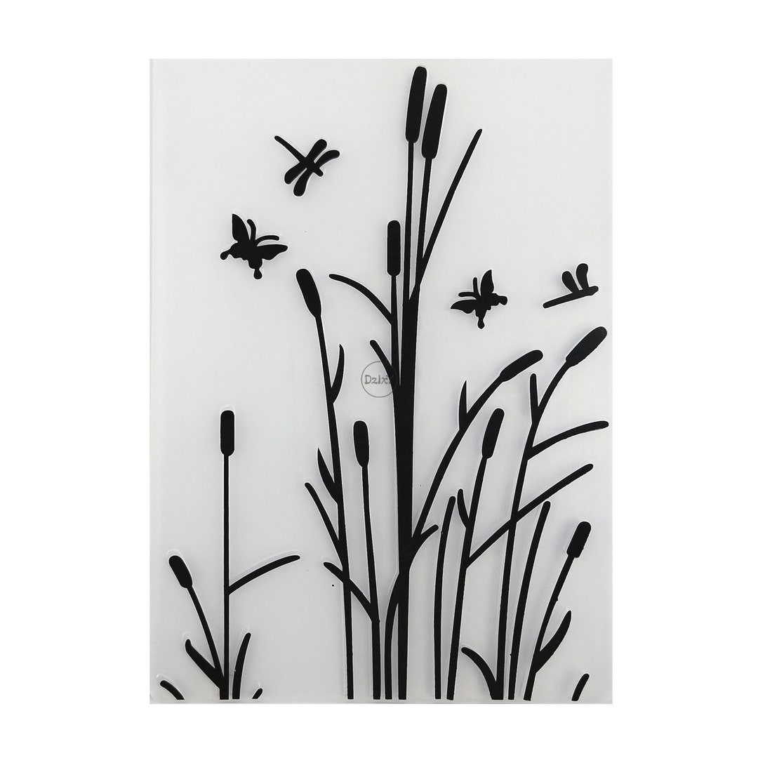 2023 NEW Cattails Dragonfly Embossing Folders for Scrapbooking Paper ...