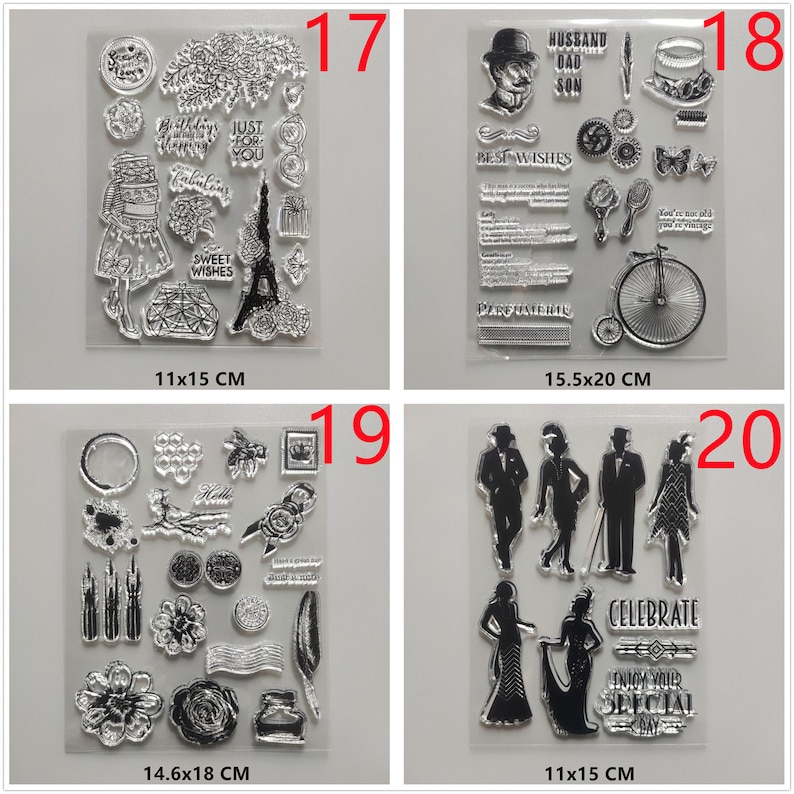 26 Design 2022 NEW Retro Clock Clear Stamps DIY Scrapbooking Craft ...