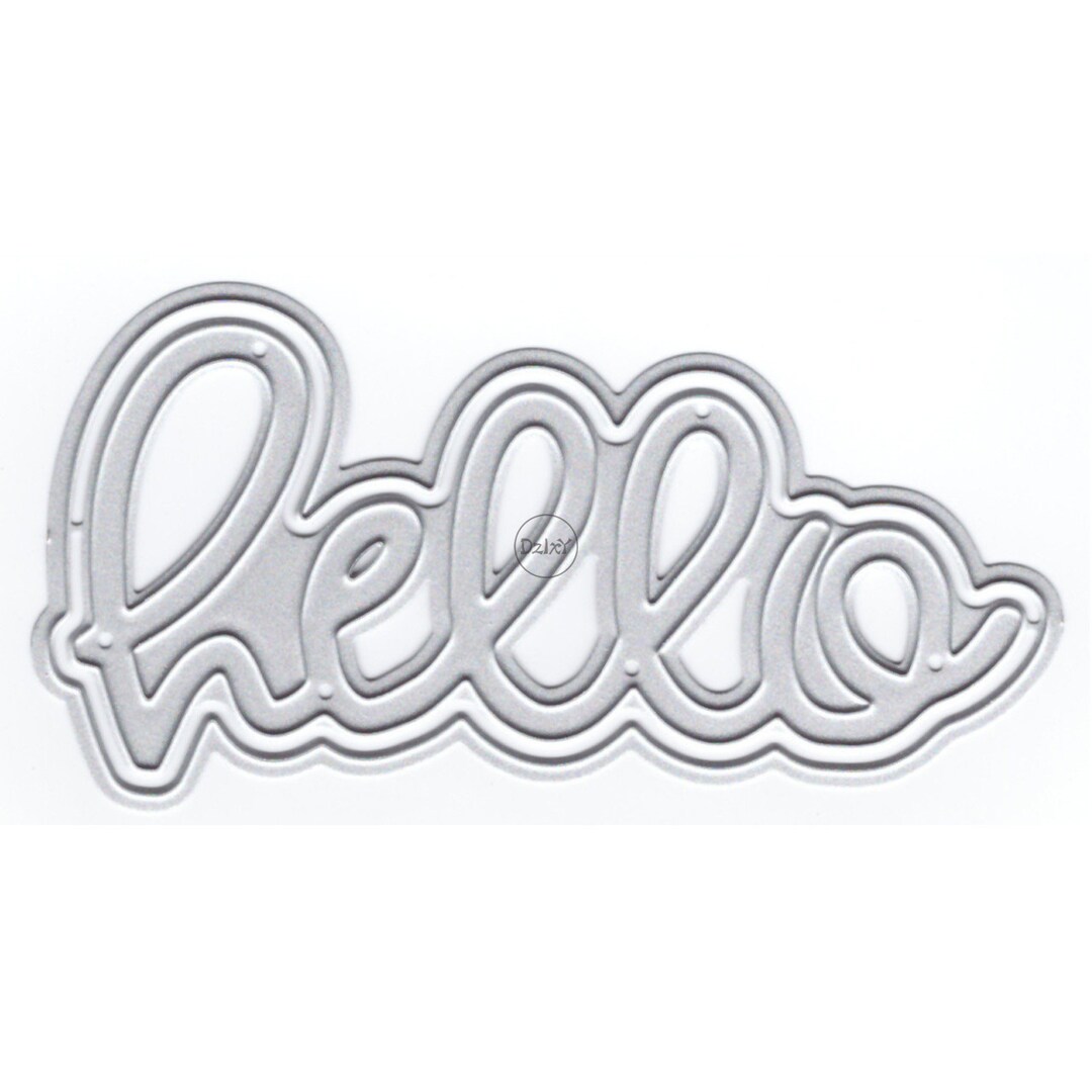 Dzixy Shadow Words Hello Metal Cutting Dies for Card Making Paper ...