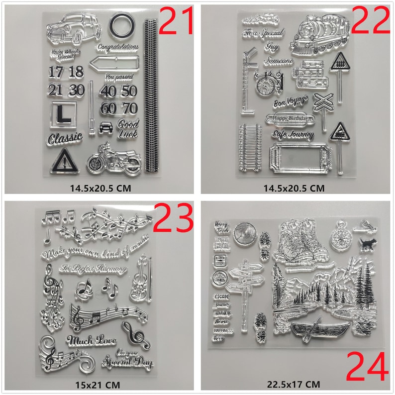 26 Design 2022 NEW Retro Clock Clear Stamps DIY Scrapbooking Craft ...
