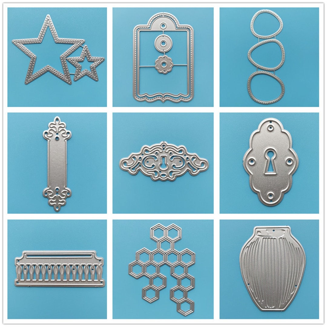 27 Design NEW Geometry Lock Metal Cutting Dies DIY Scrapbooking Paper ...