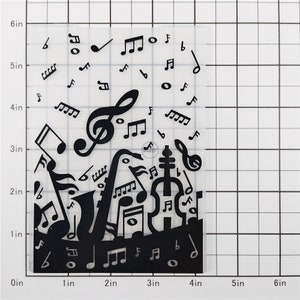 2023 NEW Musical Notes Backdrop Embossing Folders for Scrapbooking ...