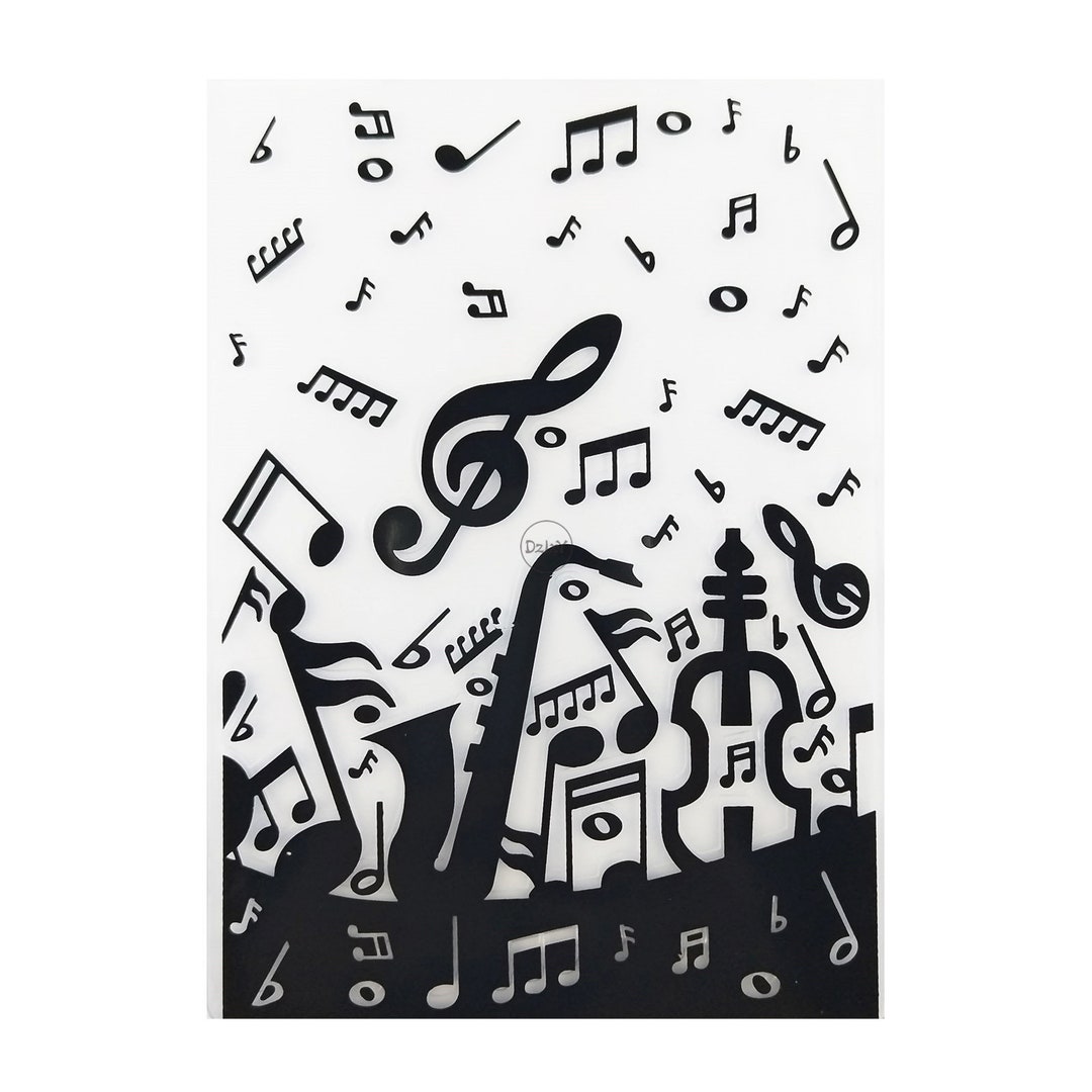 2023 NEW Musical Notes Backdrop Embossing Folders for Scrapbooking ...