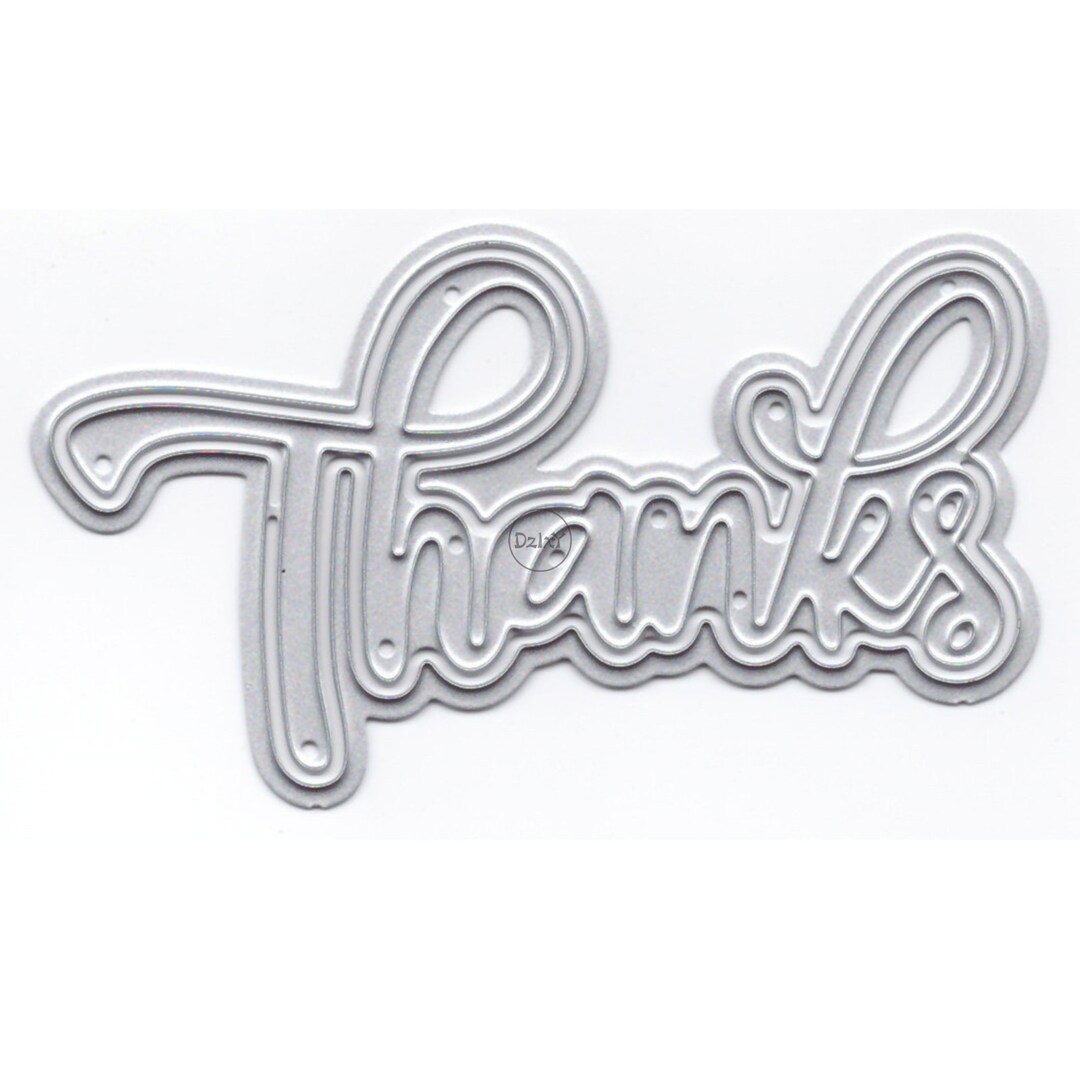 Dzixy Shadow Words Thanks Metal Cutting Dies for Card Making Paper ...