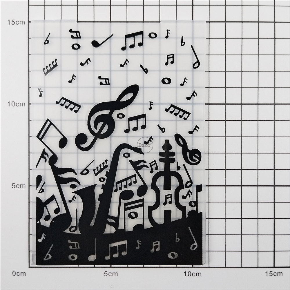 2023 NEW Musical Notes Backdrop Embossing Folders for Scrapbooking ...