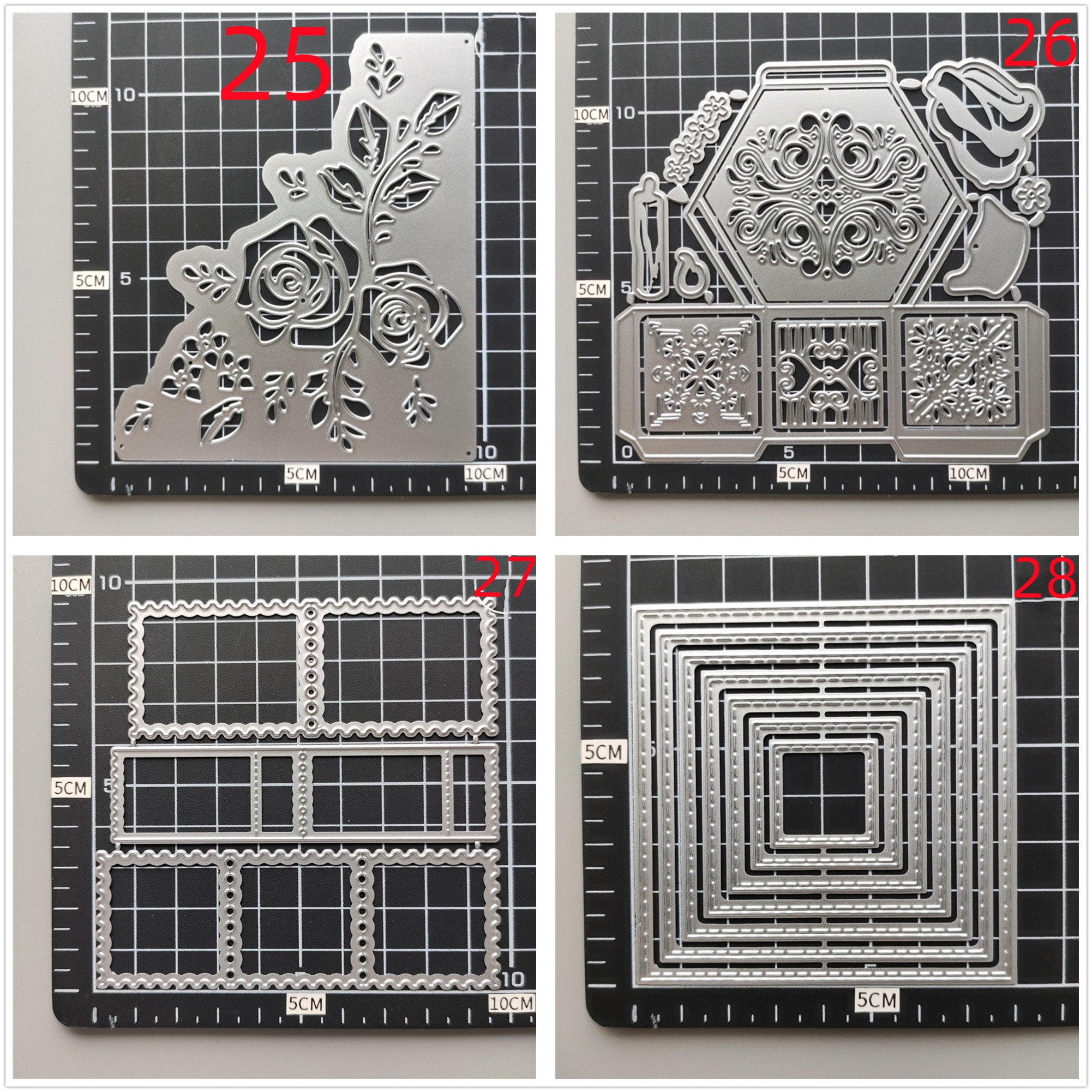 28 Design Geometric Border Metal Cutting Dies 2022 NEW Die - Etsy