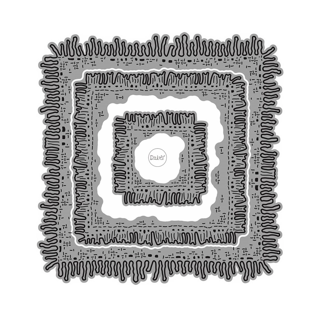 Dzixy Square Lines Lace Metal Cutting Dies for Card Making Paper ...