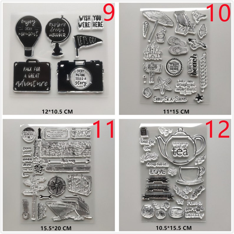 26 Design 2022 NEW Retro Clock Clear Stamps DIY Scrapbooking Craft ...