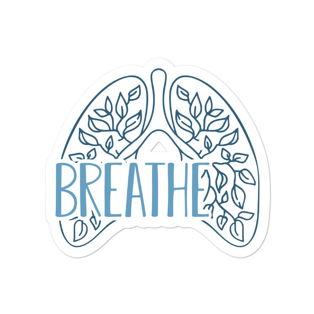Breathe Vinyl Sticker | Etsy