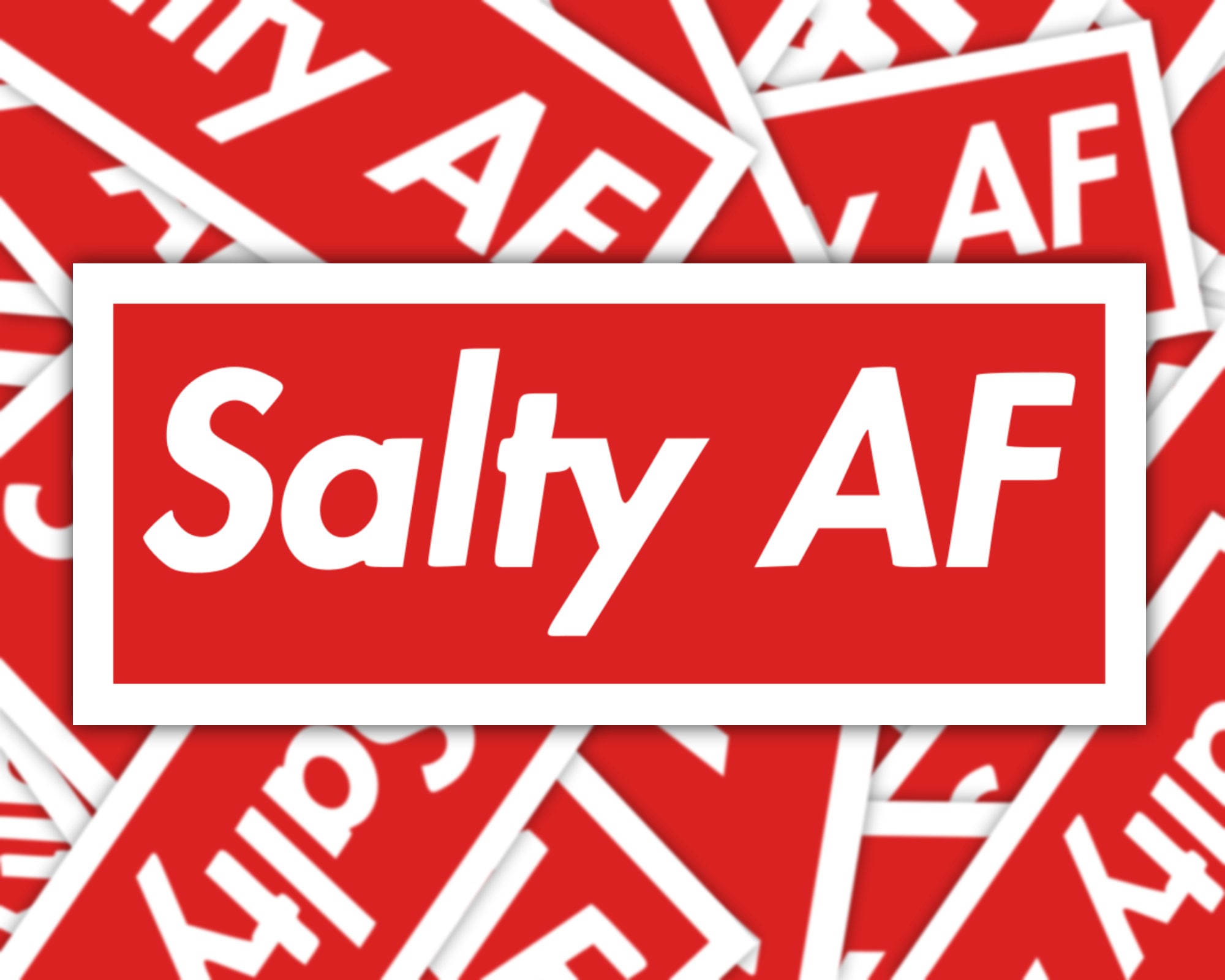 Salty AF Vinyl Sticker - Etsy