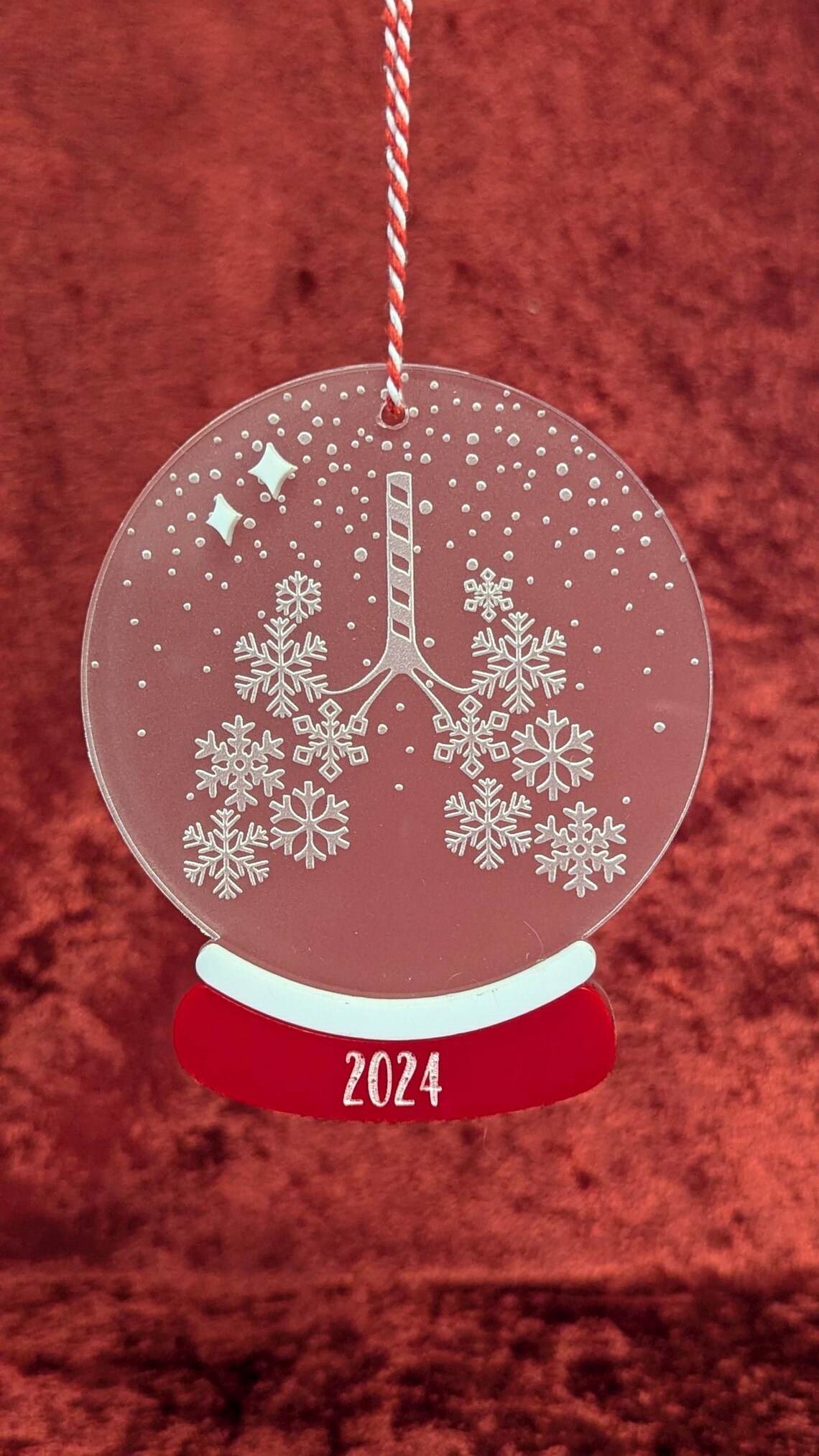 Personalized Lung Snowflake Ornament - Lung Gift - Etsy