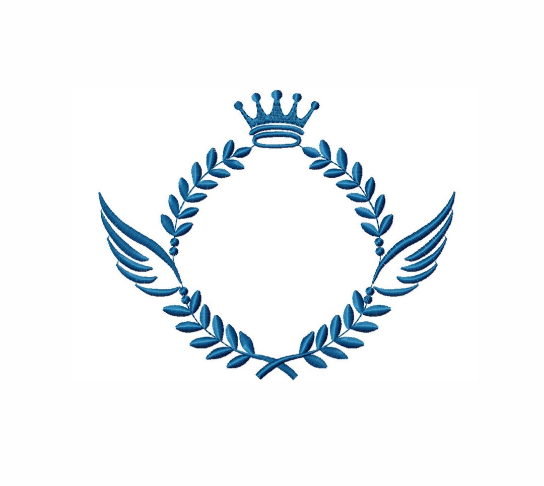 Crown Angel Frame Embroidery Designs - Crown Embroidery Design Machine ...