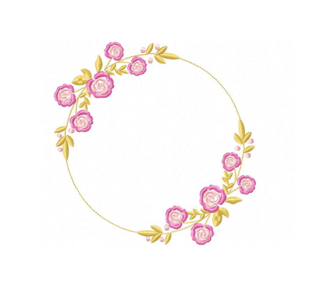 Flower Frame Embroidery Designs - Flower Embroidery Design Machine ...