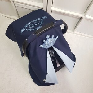 Personalized Navy Blue and Blue Baby Car Seat Cover Boy , Custom Baby ...