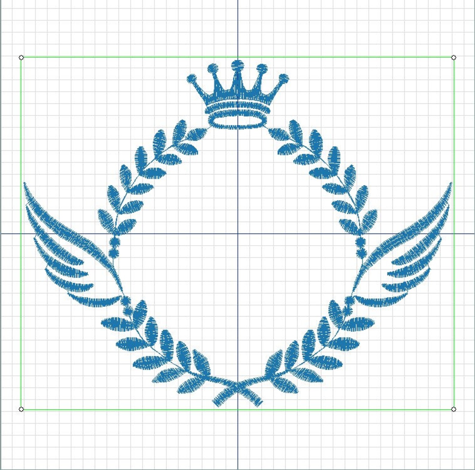 Crown Angel Frame Embroidery Designs - Crown Embroidery Design Machine ...
