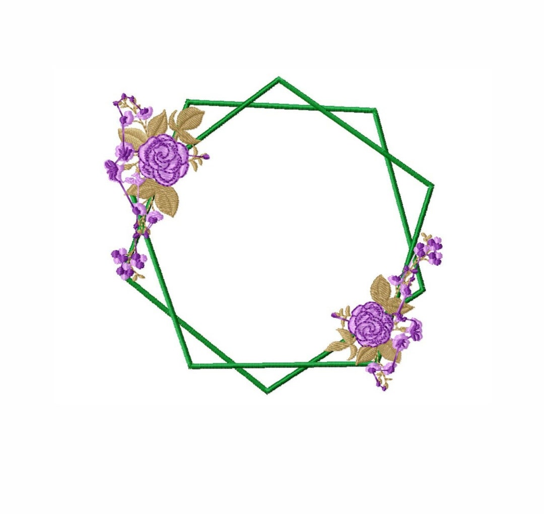 Flower Frame Embroidery Designs - Flower Embroidery Design Machine ...