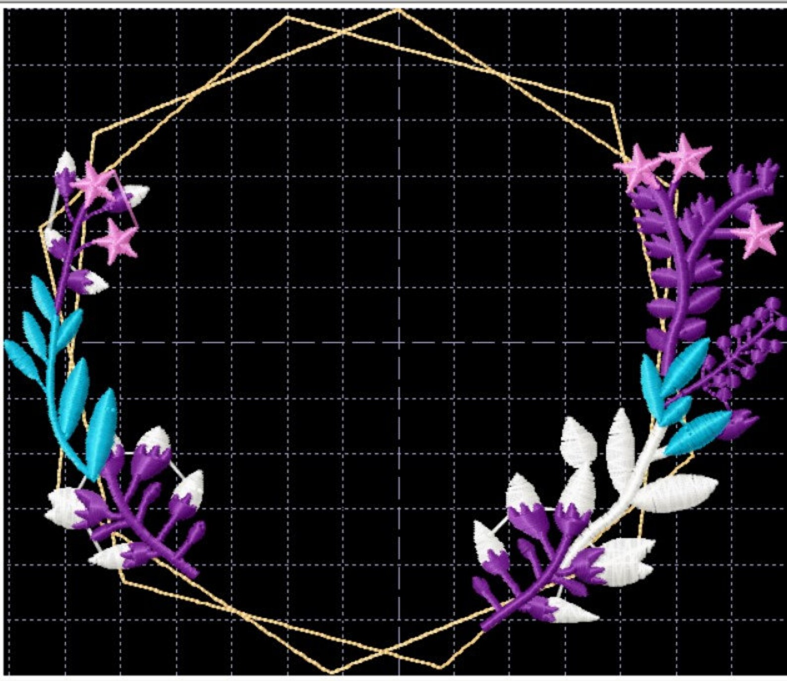 Flower Frame Embroidery Designs - Flower Embroidery Design Machine ...