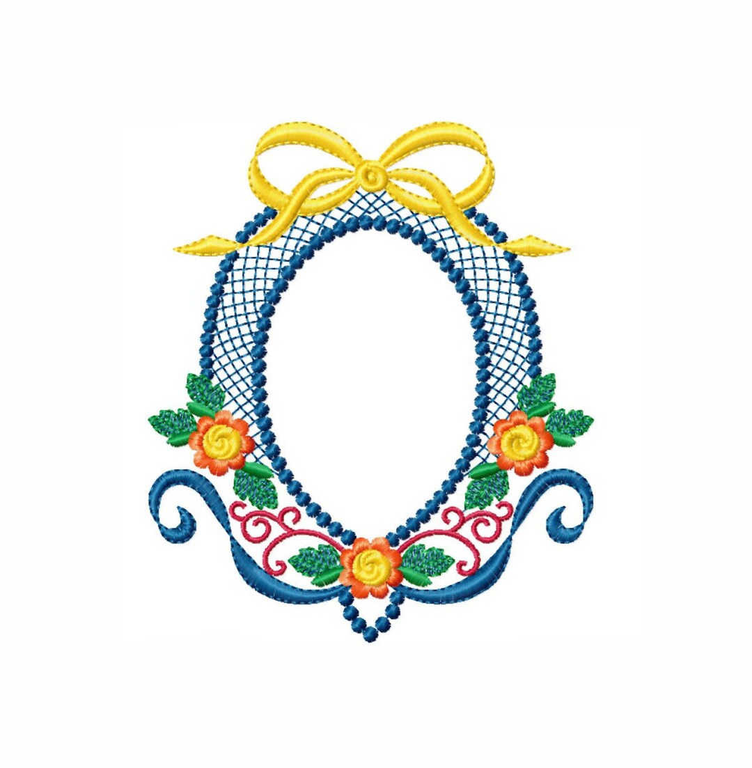 Flower Frame Embroidery Designs - Flower Embroidery Design Machine ...