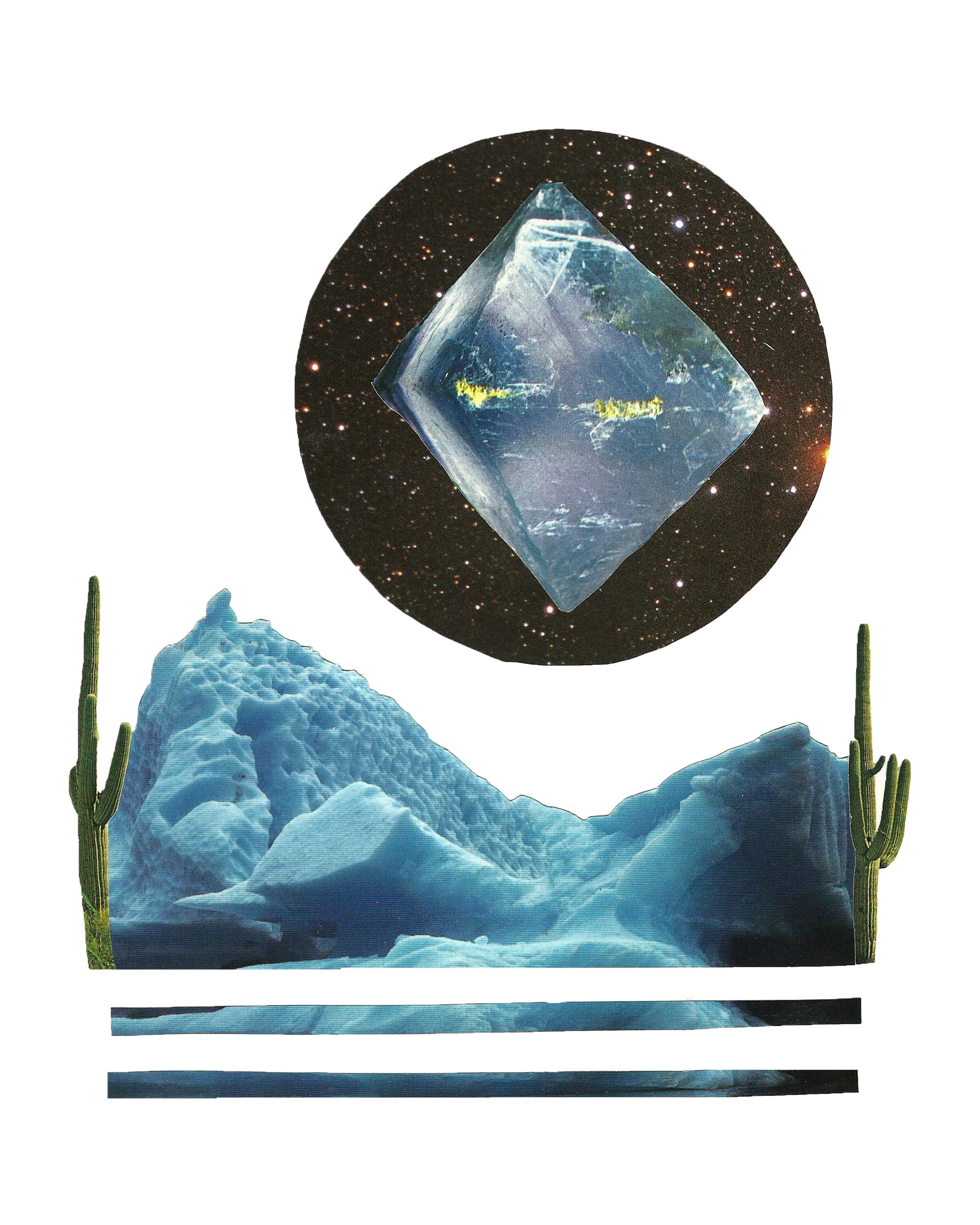 Iceberg Print, Collage Wall Art, Surrealism, Trendy Art Print, Mountain ...