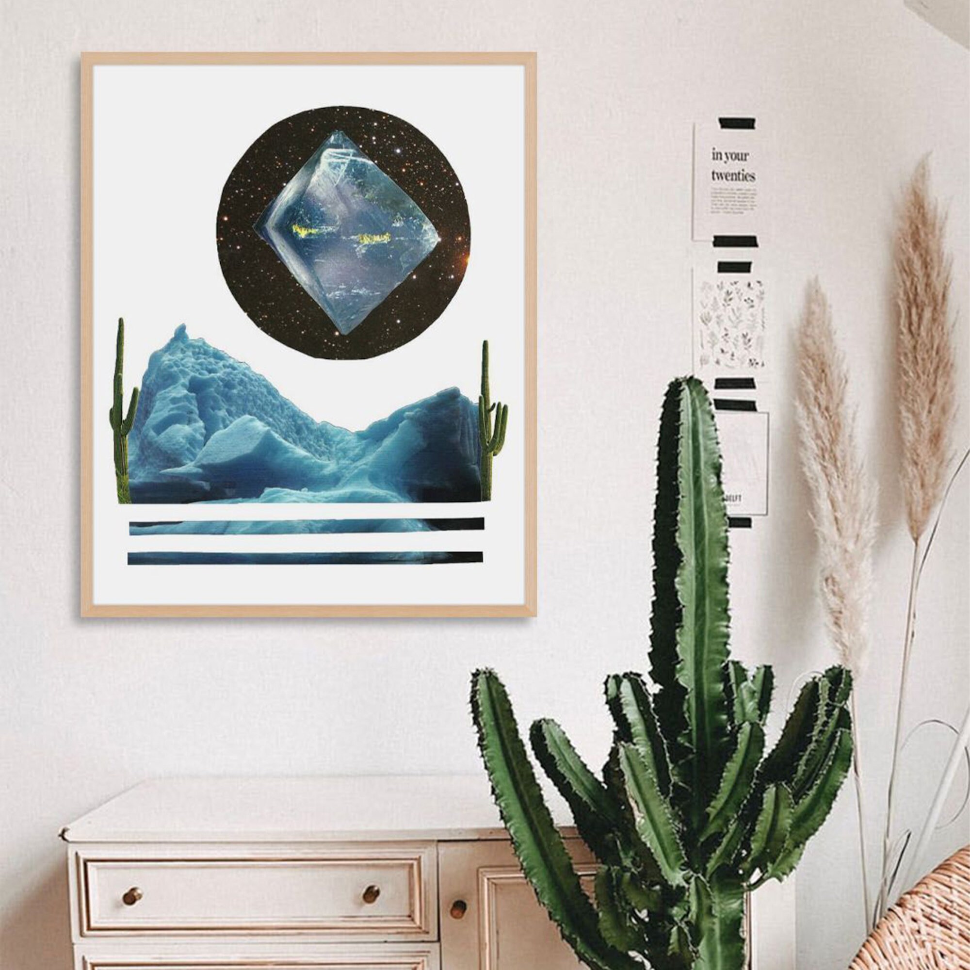 Iceberg Print, Collage Wall Art, Surrealism, Trendy Art Print, Mountain ...