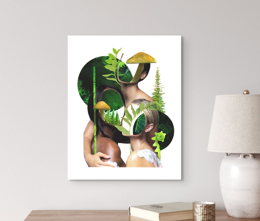 Forest Sisters Print, Collage Art, Surrealism, Contemporary Wall Art ...