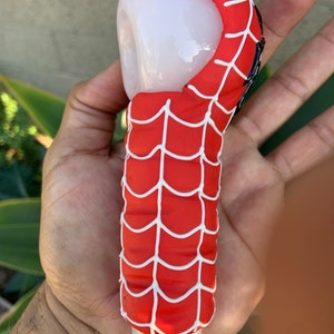 Spider Man Glass Smoking Pipe, Handmade Pipe, Pocket Pipe, Glass Spoon ...