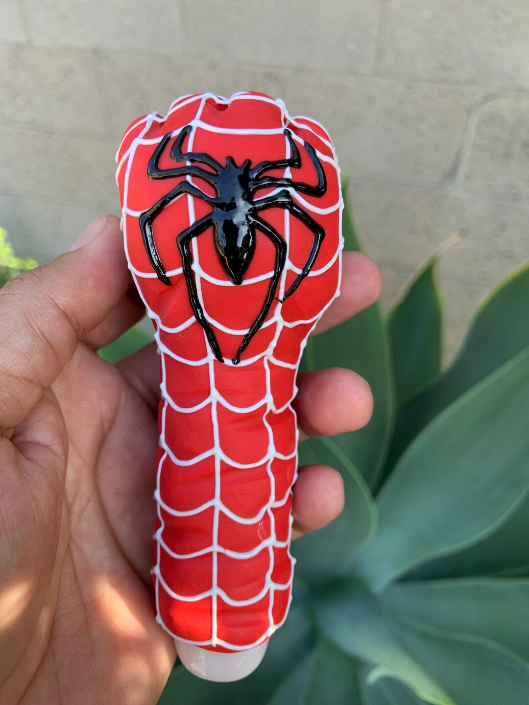 Spider Man Glass Smoking Pipe, Handmade Pipe, Pocket Pipe, Glass Spoon ...