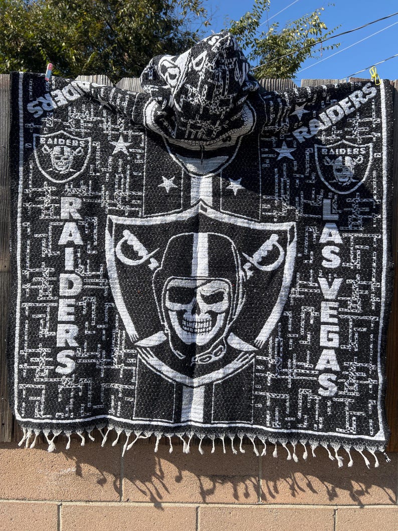 Raiders Poncho Zarape Las Vegas - Etsy