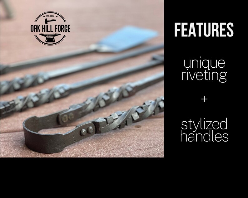 Blacksmithed BBQ Tool Set Hand Forged Barbecue Spatula and - Etsy