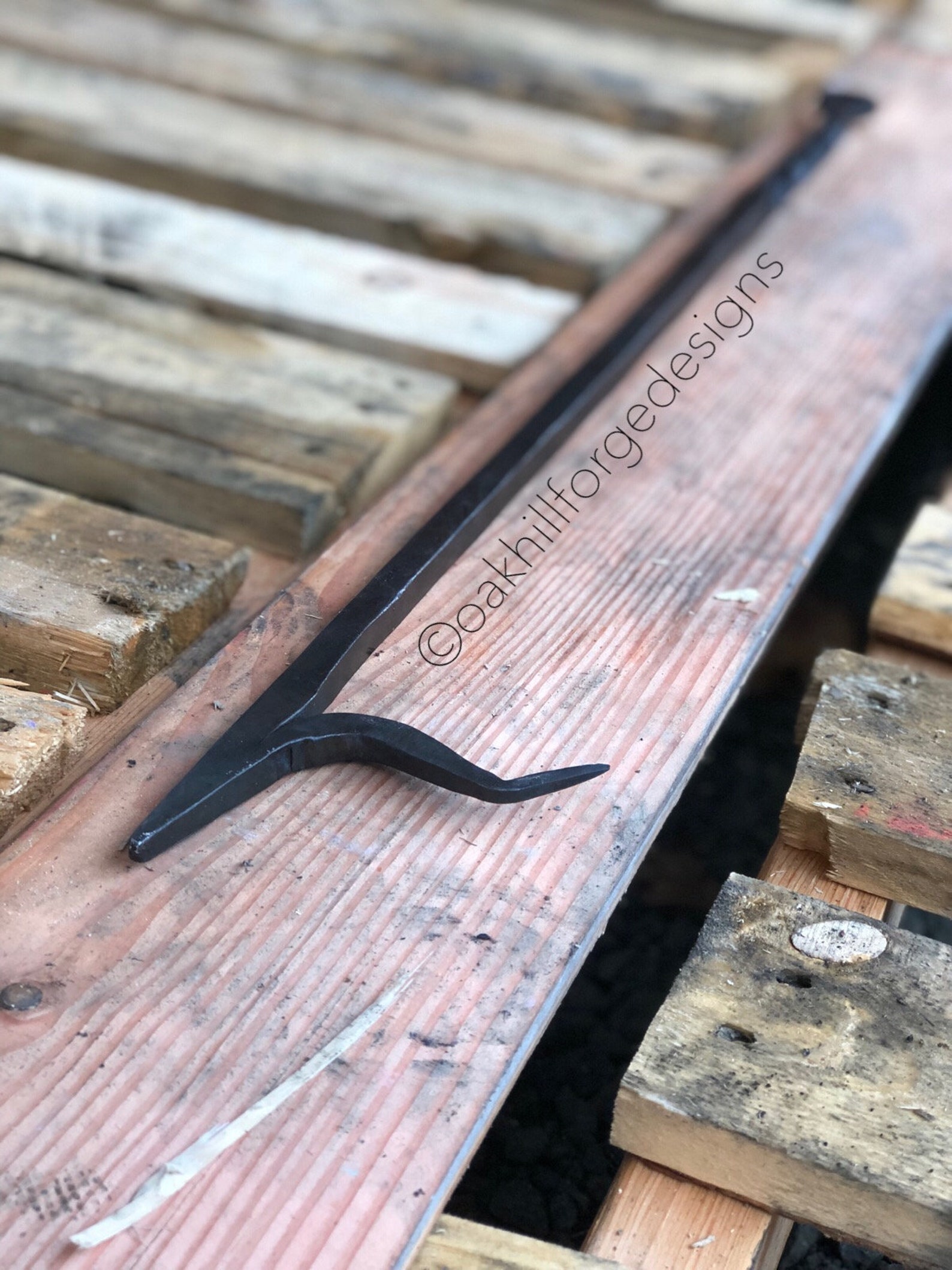 Blacksmith Hand Forged Fire Poker, Blacksmithed Hand Made Fire Place ...