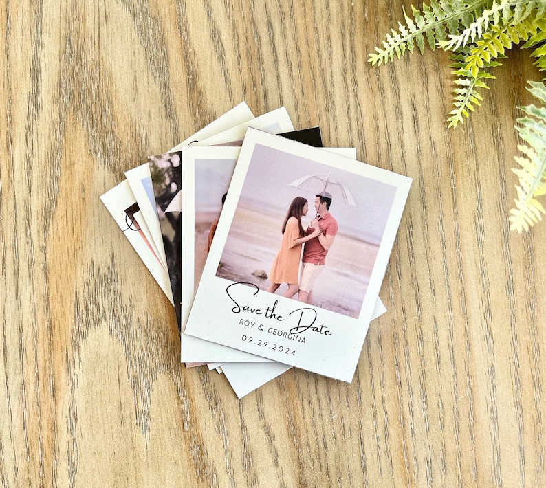 Save the Date Photo Magnet/ Wedding Polaroid Magnet/ Personalised ...