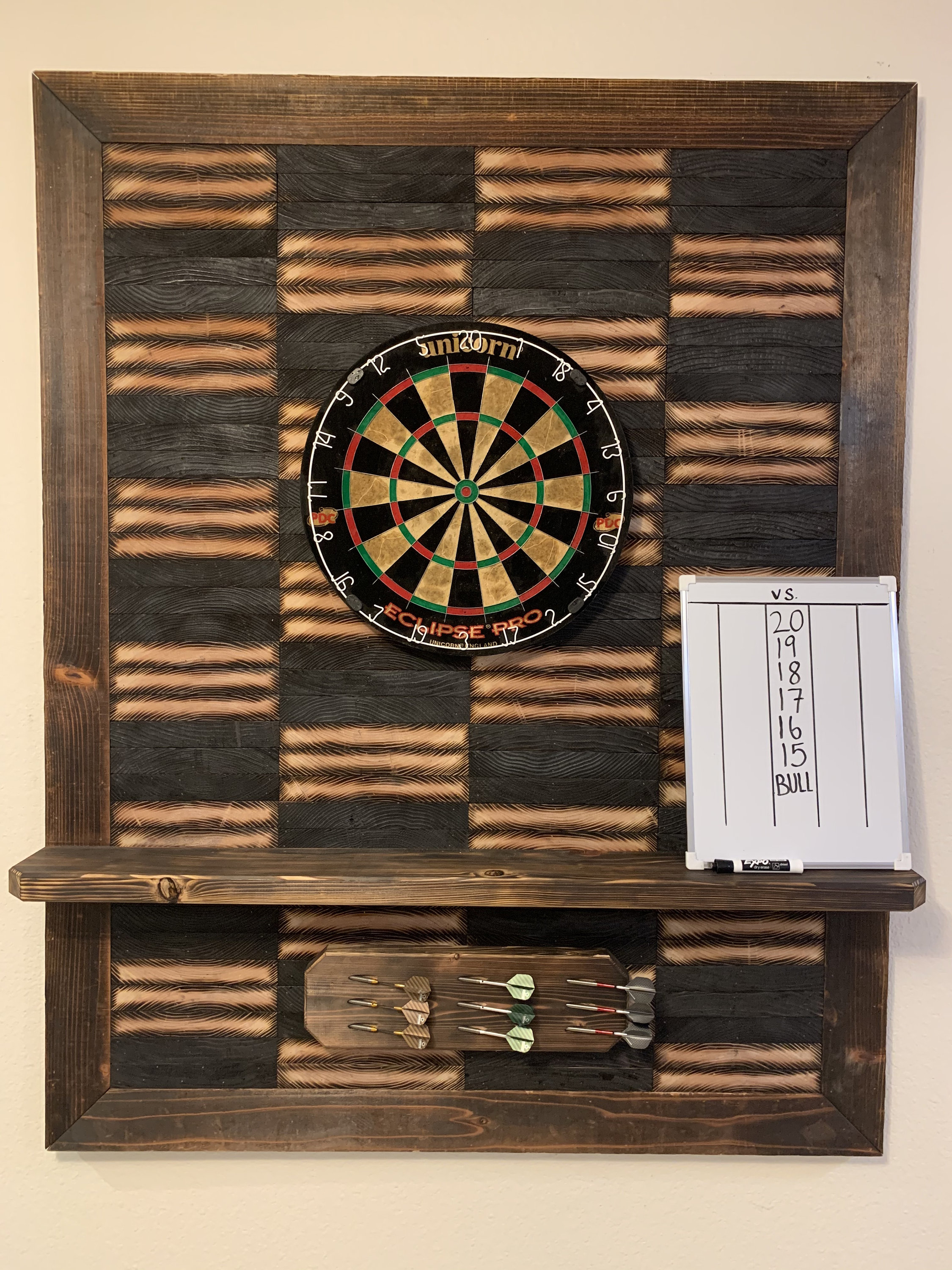 Charred Checkered Dart Board Backer - Etsy