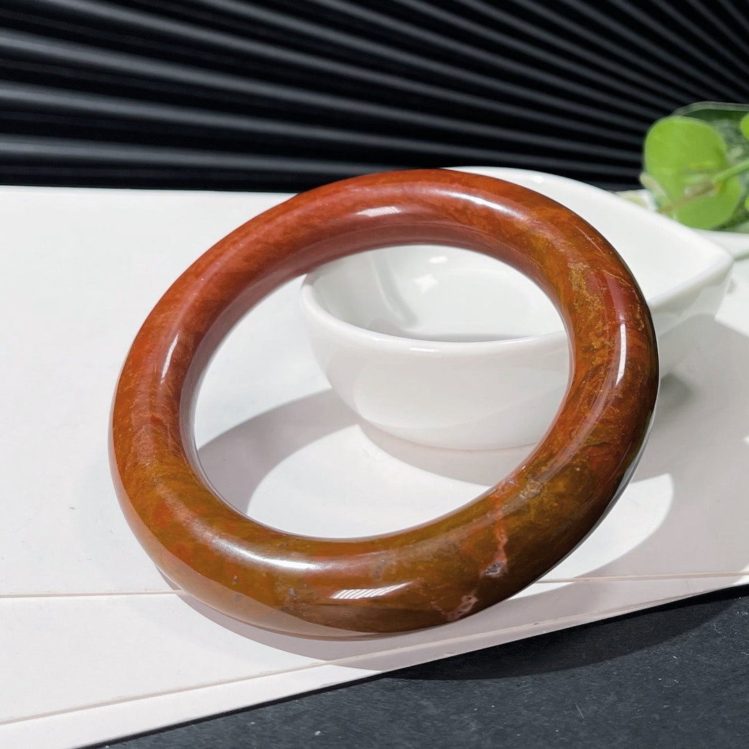 Splendid Chinese Zhanguo Agate Bangle Bracelet 55MM Rare Red Yellow ...