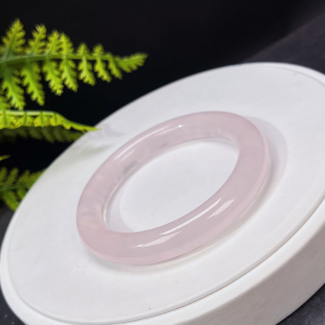 Unique Light Pink Crystal Bangle 54MM Flake Ice Rainbow - Etsy