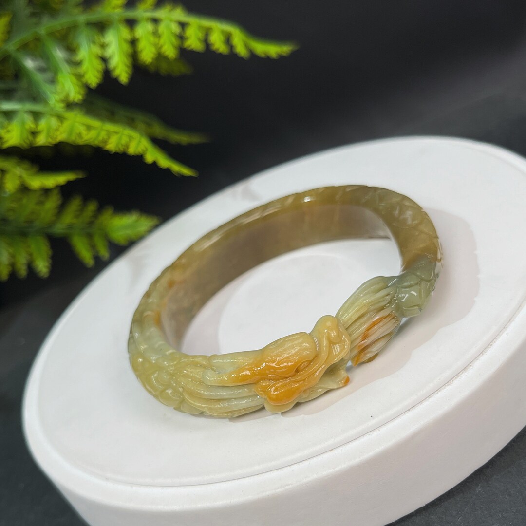 Serpentine Jade Bangle 58MM Mildness Oily Gradient Multicolor - Etsy