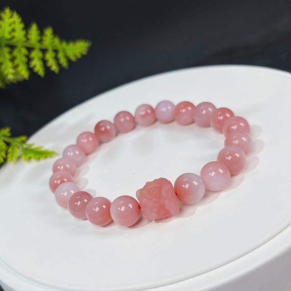 Mozambique White Peach African Red Agate Beads Stretchy - Etsy