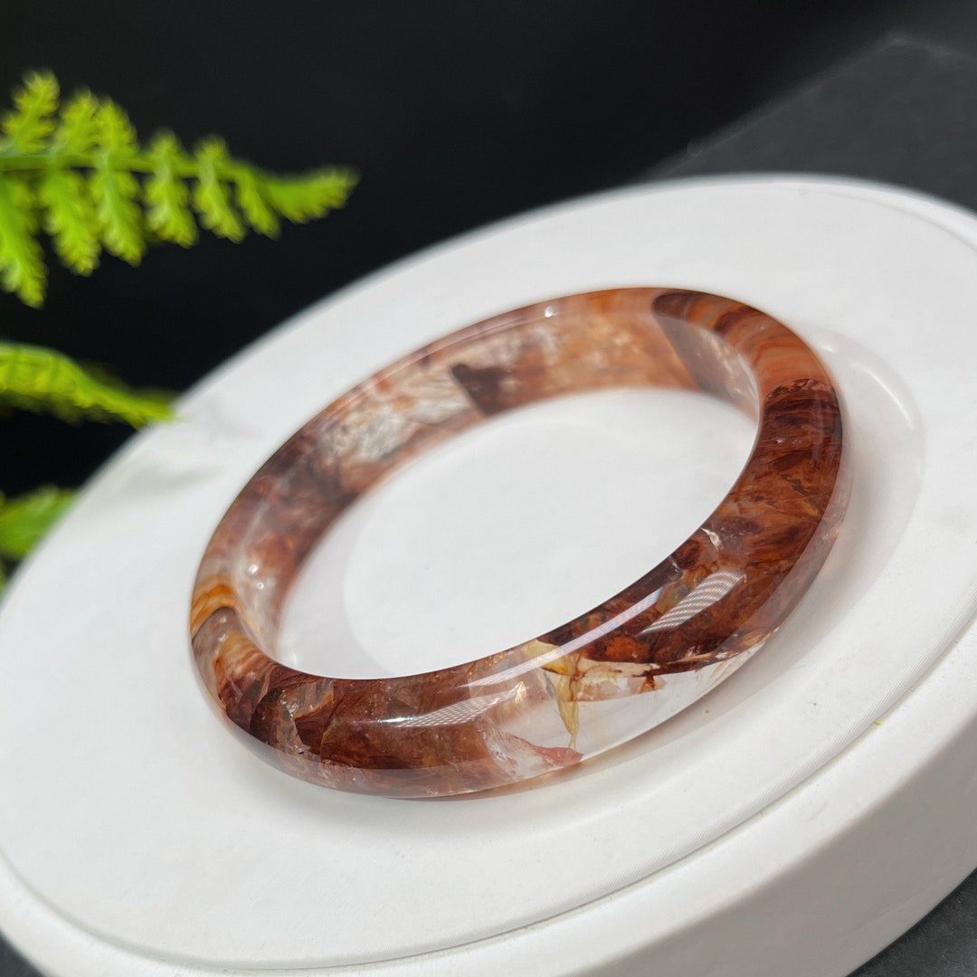 Unique Phantom Ghost Crystal Bangle 61MM Flake Ice Rainbow Transparent ...