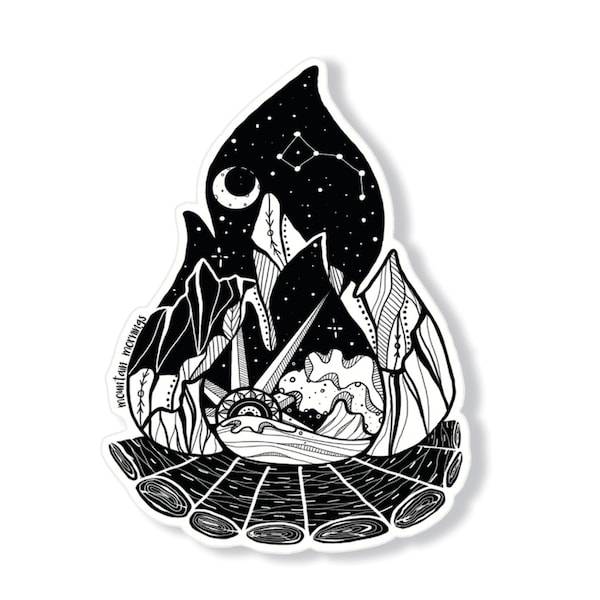 Camp Stickers - Etsy